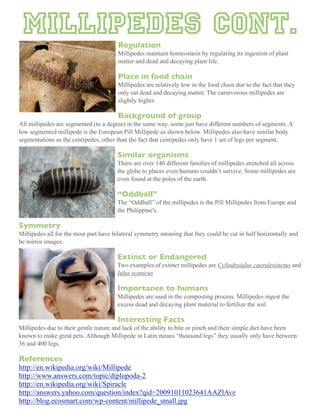 Class Diplopoda Examples