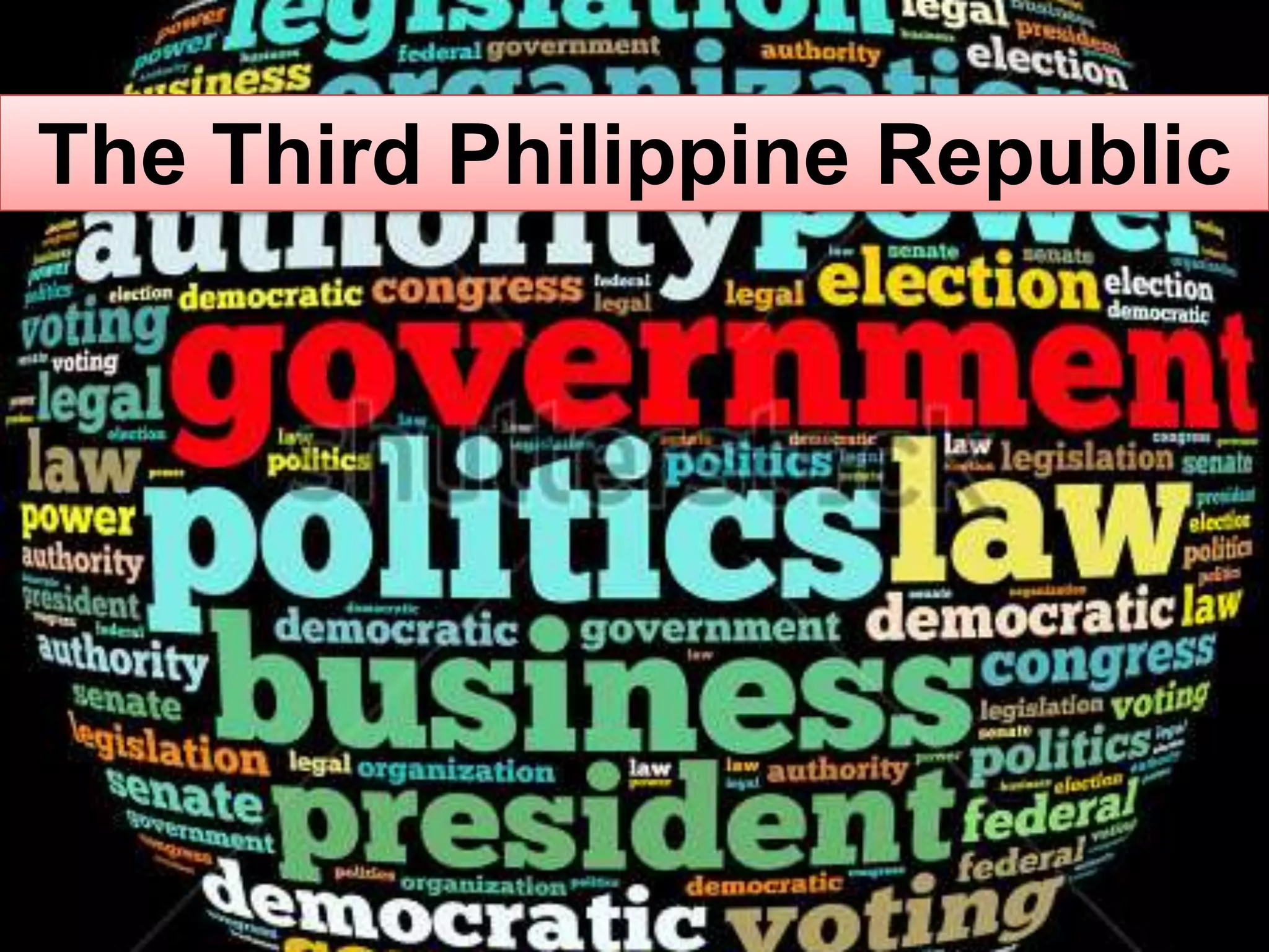 The Philippine 3rd republic | PPTX