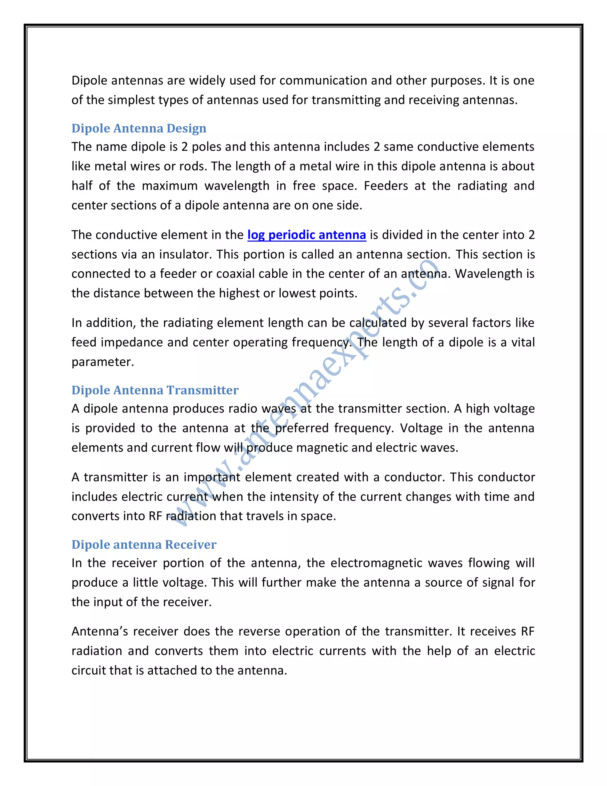 Dipole Antenna Design, Working, and Types.pdf