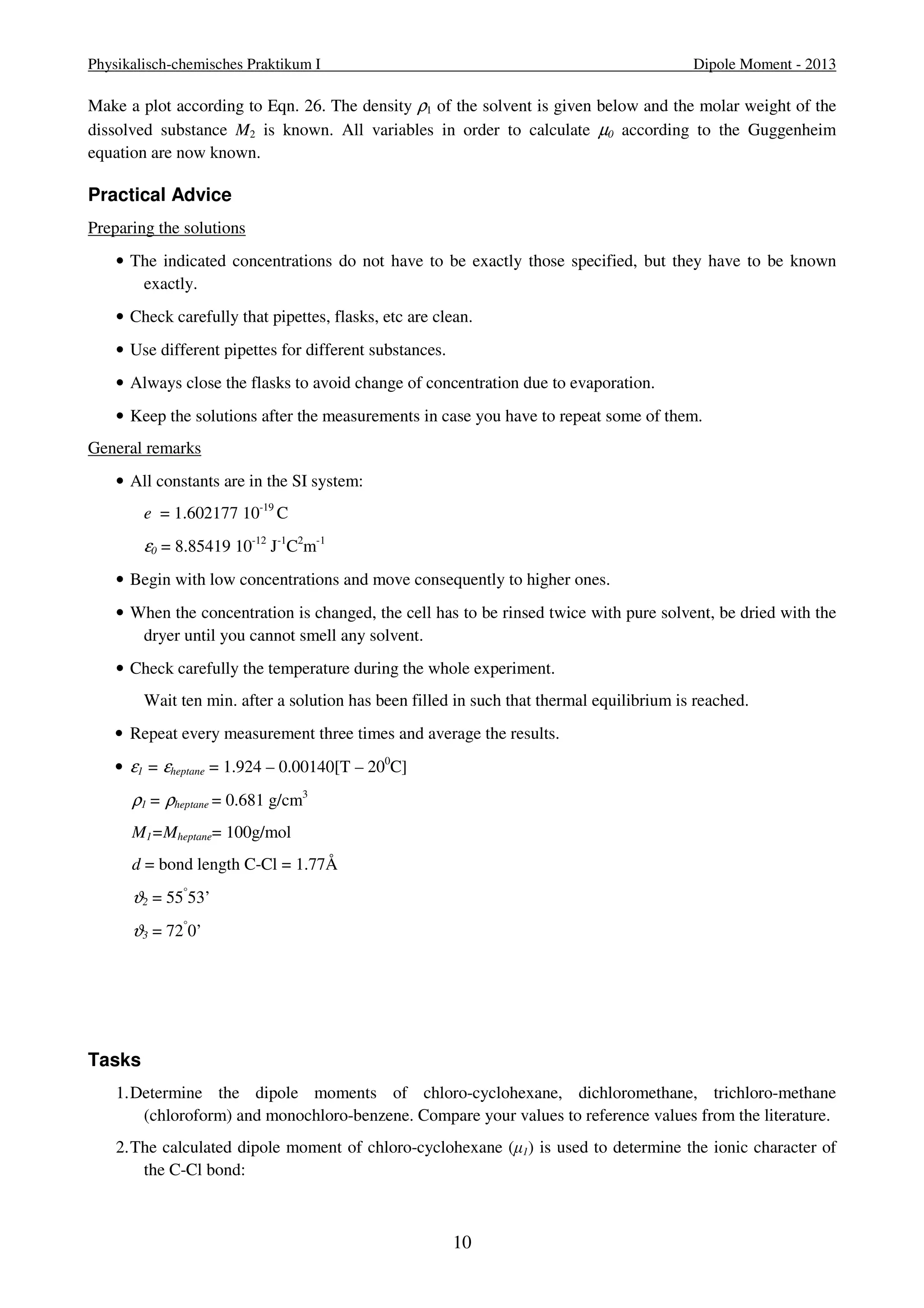 Dipole moment hs13 | PDF