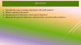 ENERGY INTERACTIONS WITH EARTH SURFACE FEATURES | PPTX