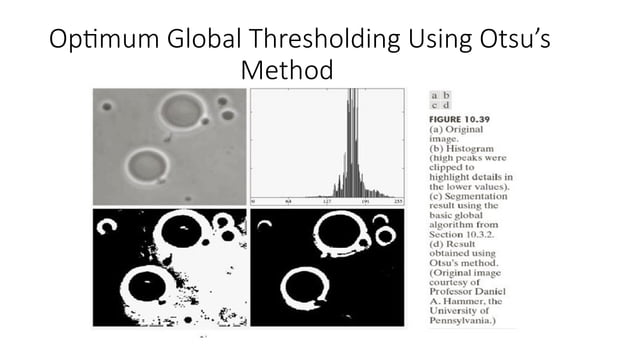 Digital Image Processing Global Thresholding Using Otsu’sMethod | PPTX