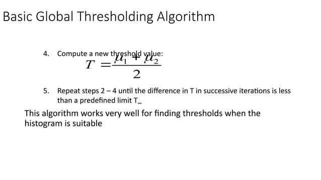 Digital Image Processing Global Thresholding Using Otsu’sMethod | PPTX