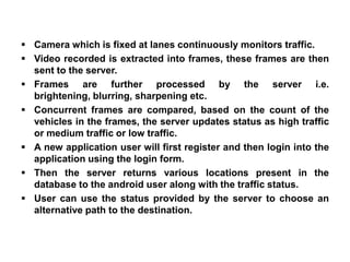 traffic jam detection using image processing | PPTX