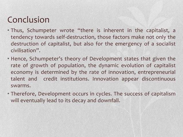 Schumpeter Theory of Economic Development | PPTX