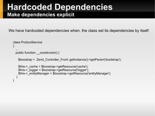 Dependency Injection, Zend Framework and Symfony Container | PPT