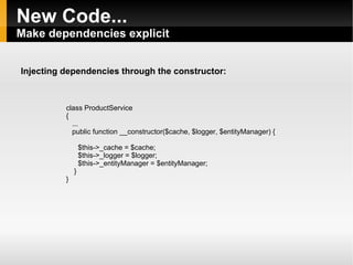 Dependency Injection, Zend Framework and Symfony Container | PPT