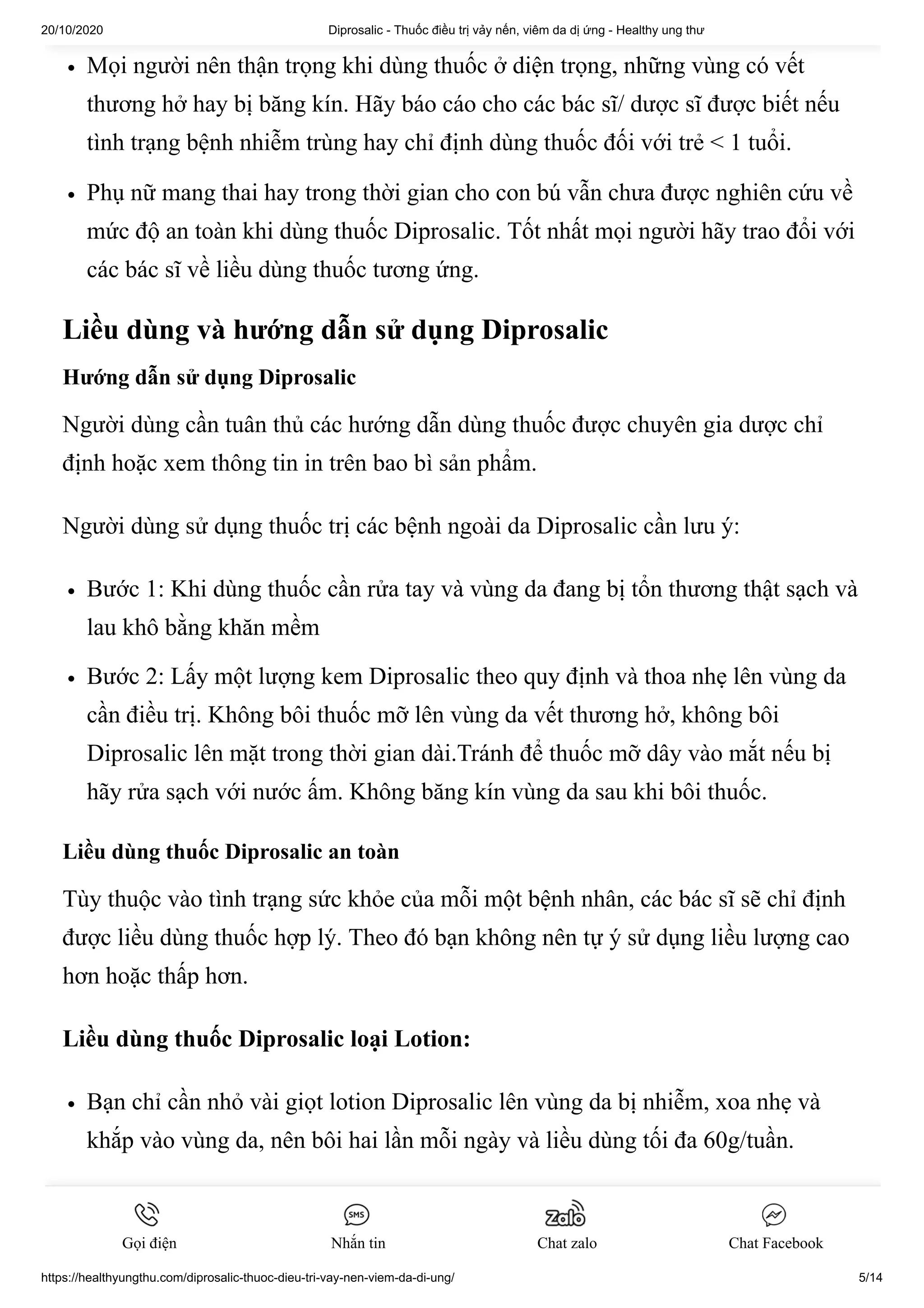 Diprosalic thuoc dieu tri vay nen viem da di ung | PDF