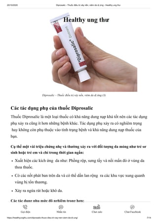 Diprosalic thuoc dieu tri vay nen viem da di ung | PDF