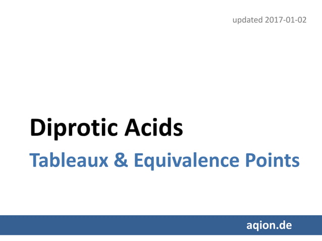Diprotic Acids and Equivalence Points | PPTX | Chemistry | Science
