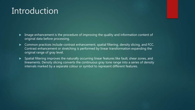 Spatial enhancement techniques | PPTX