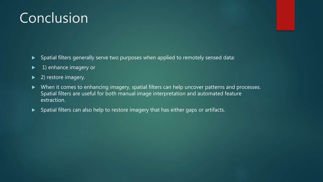Spatial enhancement techniques | PPTX