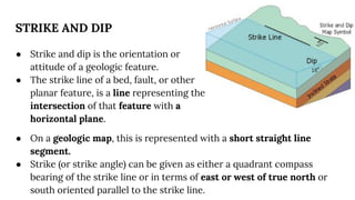 Dip strike outliers and inliers | PPT