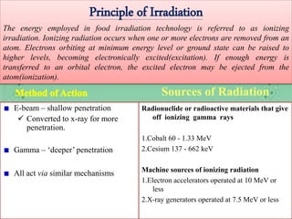 Irradiation in foods processing | PPTX