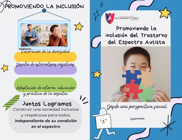 Díptico inclusión del espectro autista, TEA | PPT