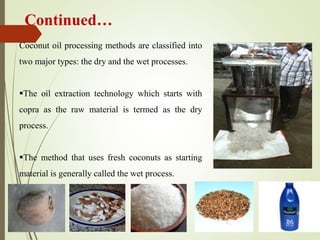 Coconut processing | PPTX