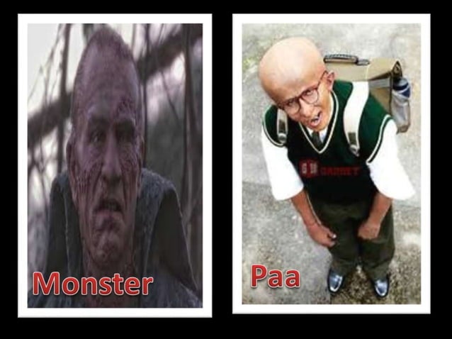 Comparative study of Monster character with Paa | PPTX