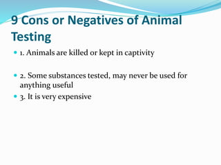 Advantages of Animal Handling | PPT