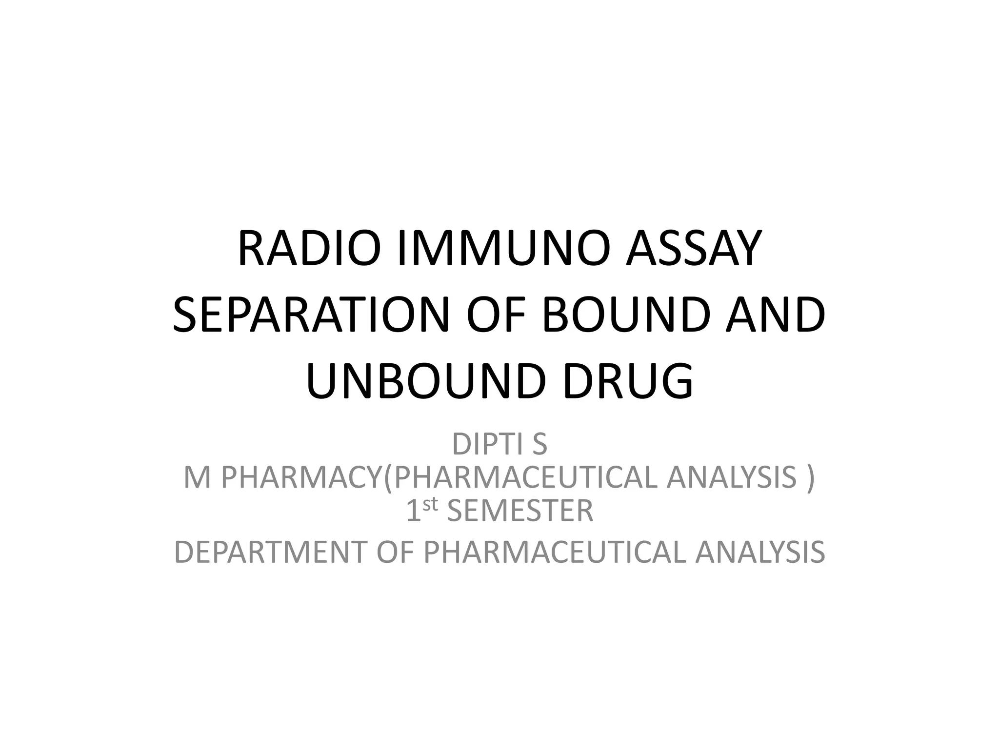 Radio Immuno Assay | PPTX