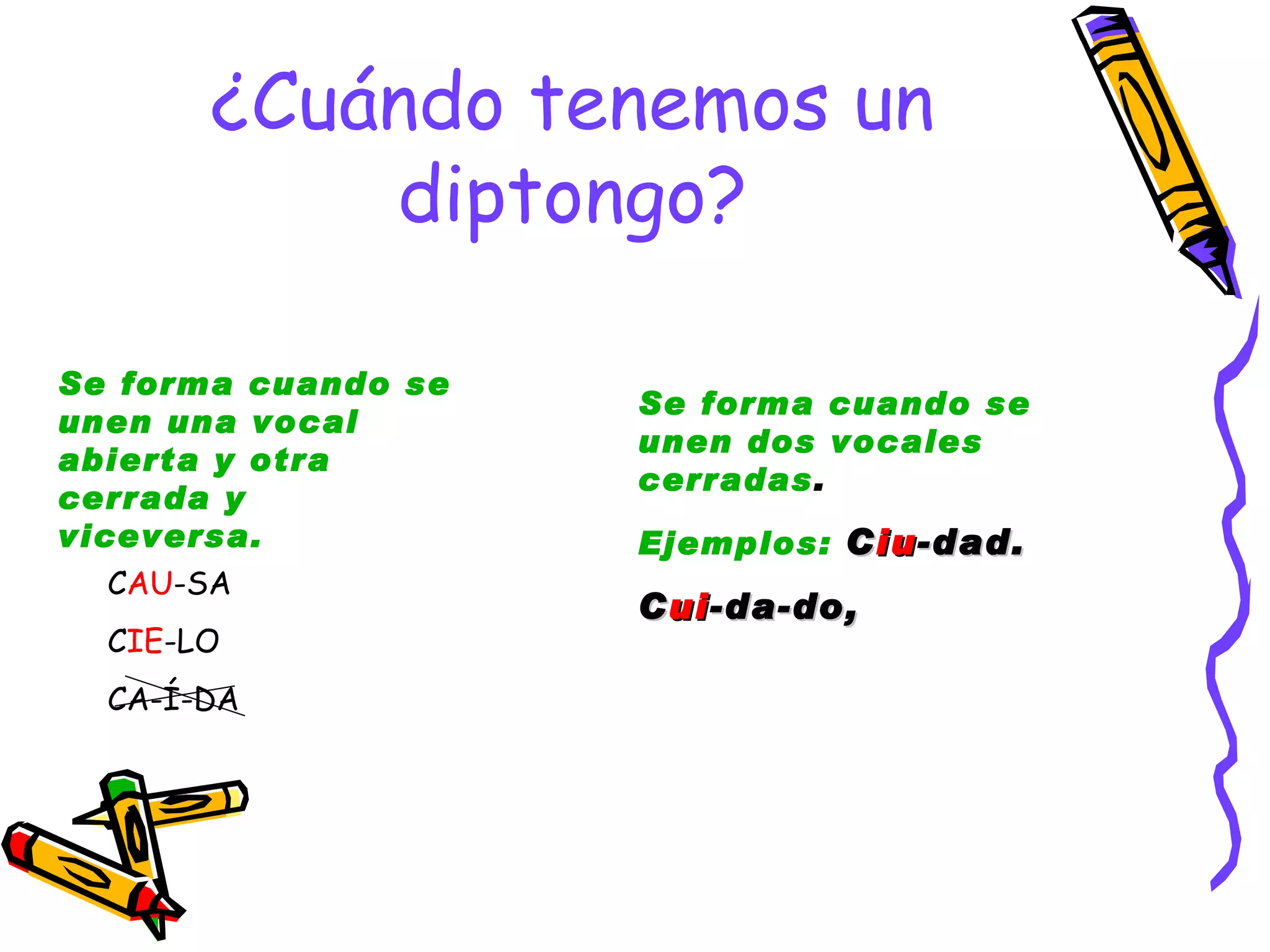 Diptongos E Hiatos | PPT