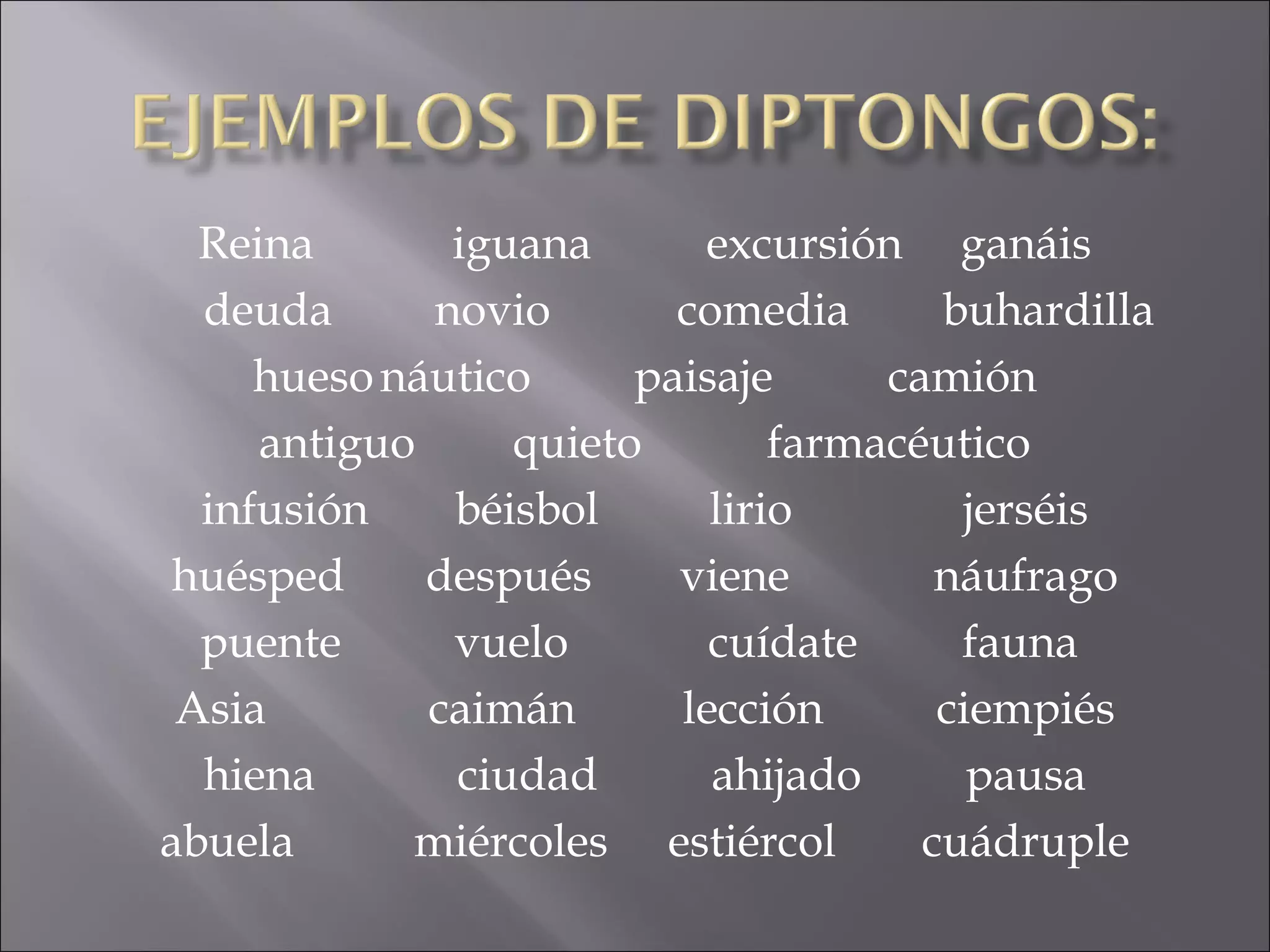 Diptongos e hiatos | PPT