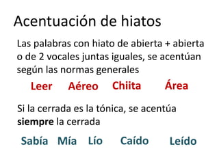 Diptongos e hiatos | PPTX