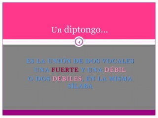 Palabras con Diptongo, triptongo, hiato | PPT
