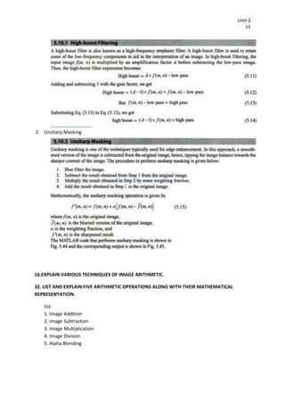 TYBSC (CS) SEM 6- DIGITAL IMAGE PROCESSING | PDF
