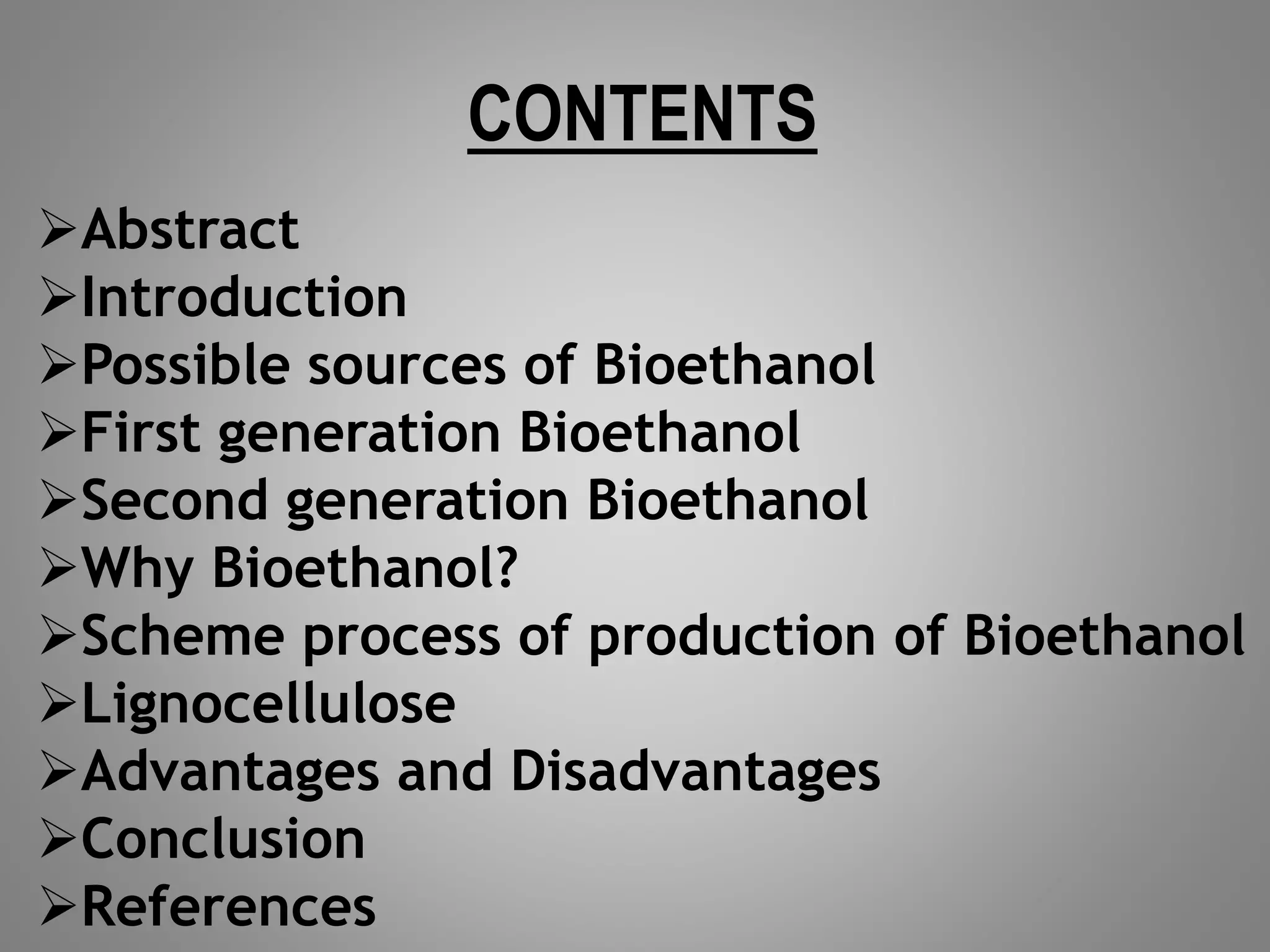 BIOETHANOL | PPTX