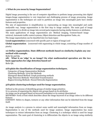 TYBSC (CS) SEM 6- DIGITAL IMAGE PROCESSING | PDF