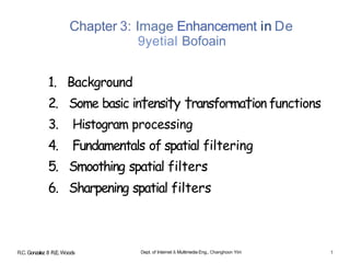 Image Enhancement in Spatial Frequency Domain | PPT