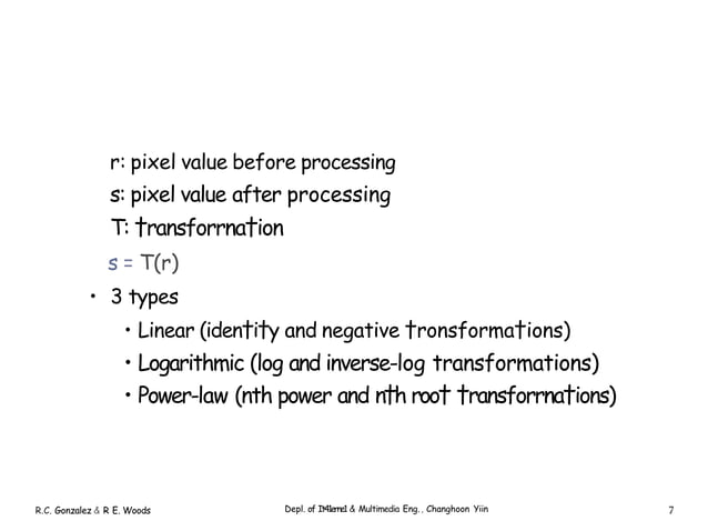 Image Enhancement in Spatial Frequency Domain | PPTX