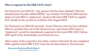 DIR-3 KYC...DIN UPDATION | PPTX | Business | Business and Finance