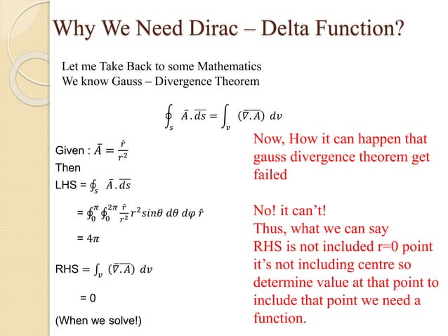 Dirac Delta Function Pptx Physics Science
