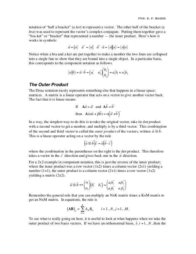 Dirac Notation