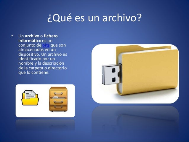 presentación de tipos de archivos