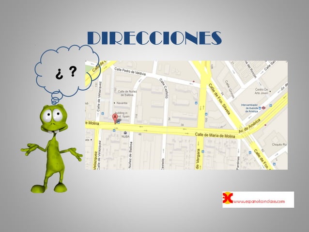 Aprende a dar y comprender direcciones en español nivel A1-A2 | PPT