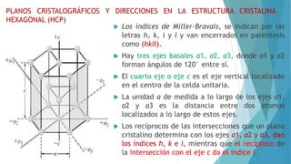 Direcciones y planos cristalográficos | PDF