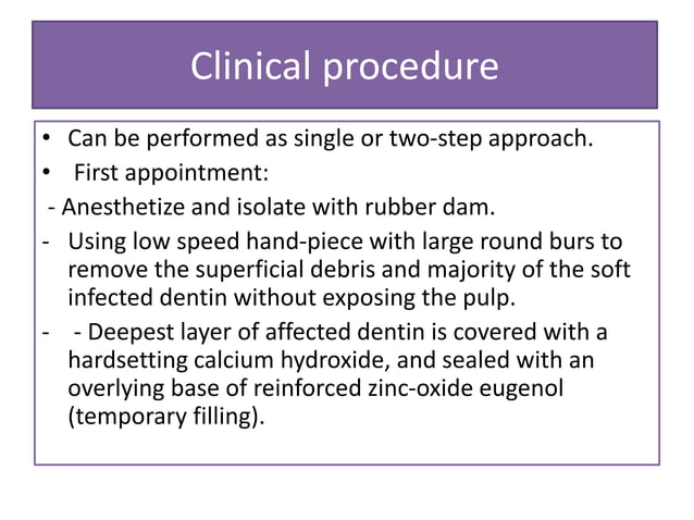 Direct and indirect pulp capping | PPTX | Dental Health | Diseases and ...