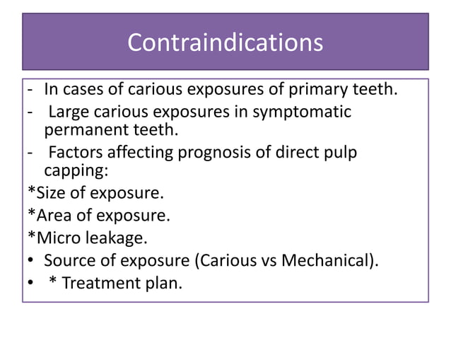Direct and indirect pulp capping | PPTX | Dental Health | Diseases and ...