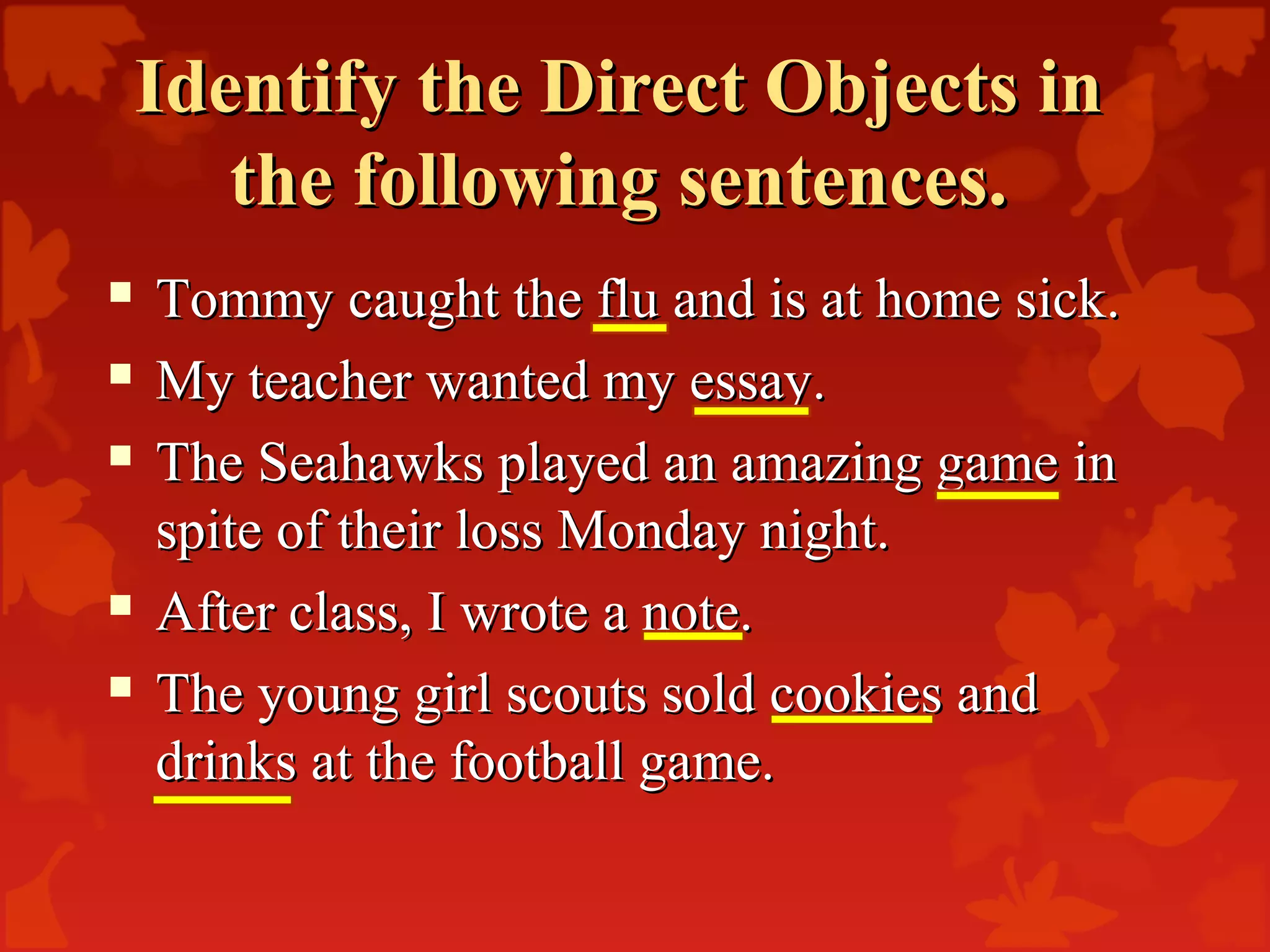 The Passive - Direct and Indirect Object | PPT