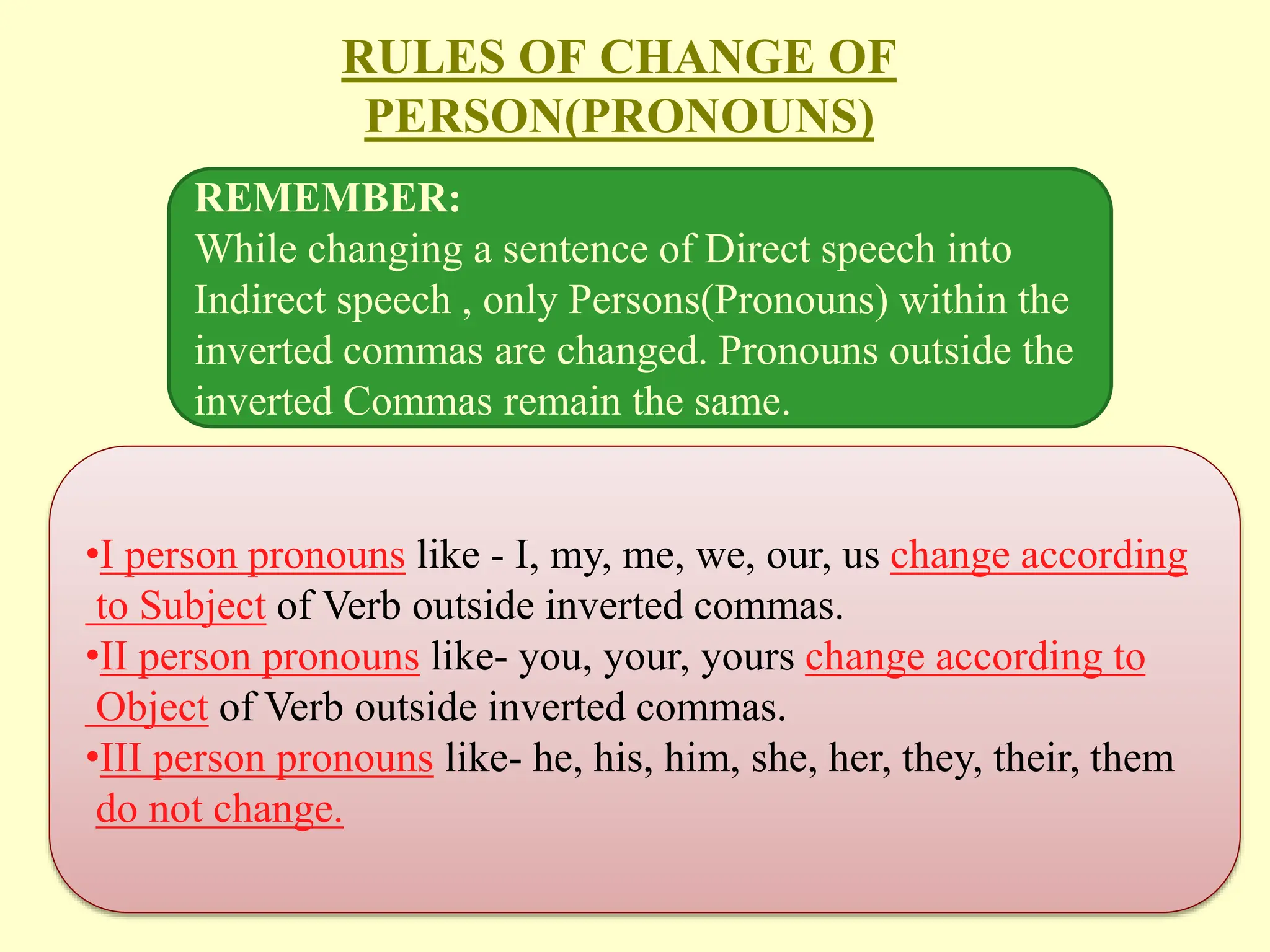 direct-and-indirect-speech-revs a grammar unit | PPT