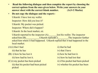 direct-and-indirect-speech-revs a grammar unit | PPT