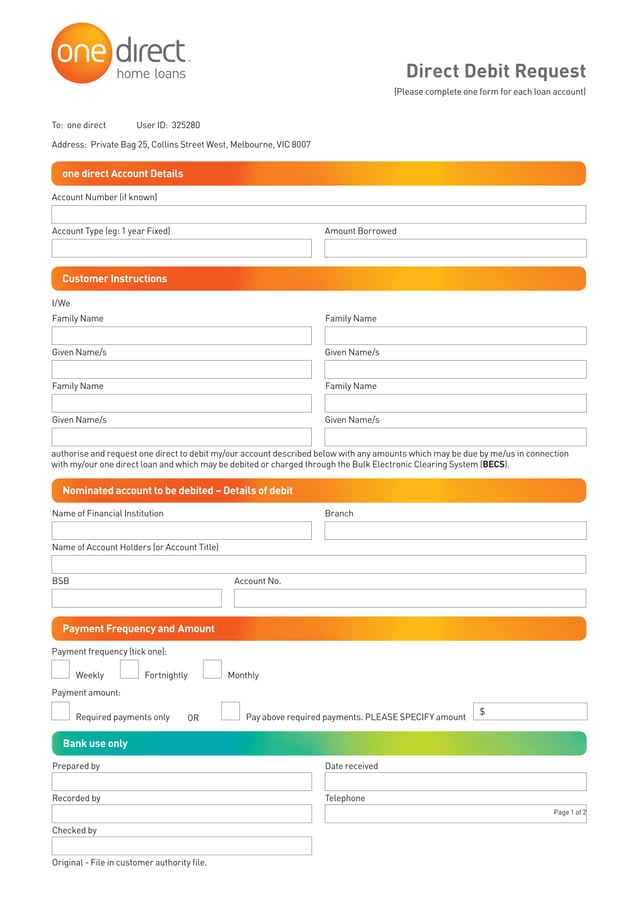Direct.Debit.Request | PDF
