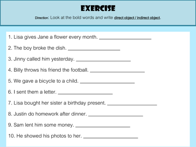 Direct Indirect Object Ppt Programming Languages Computing