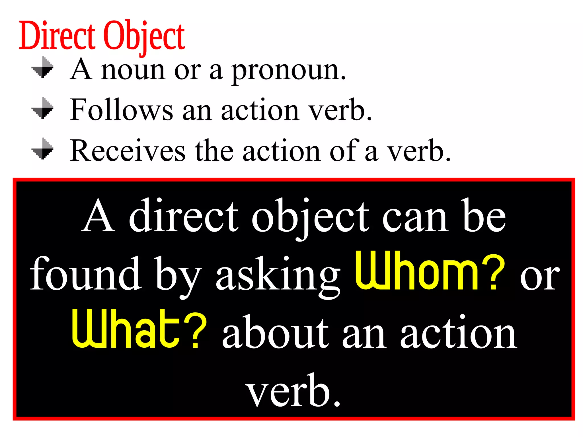 Direct indirect-objects | PPT