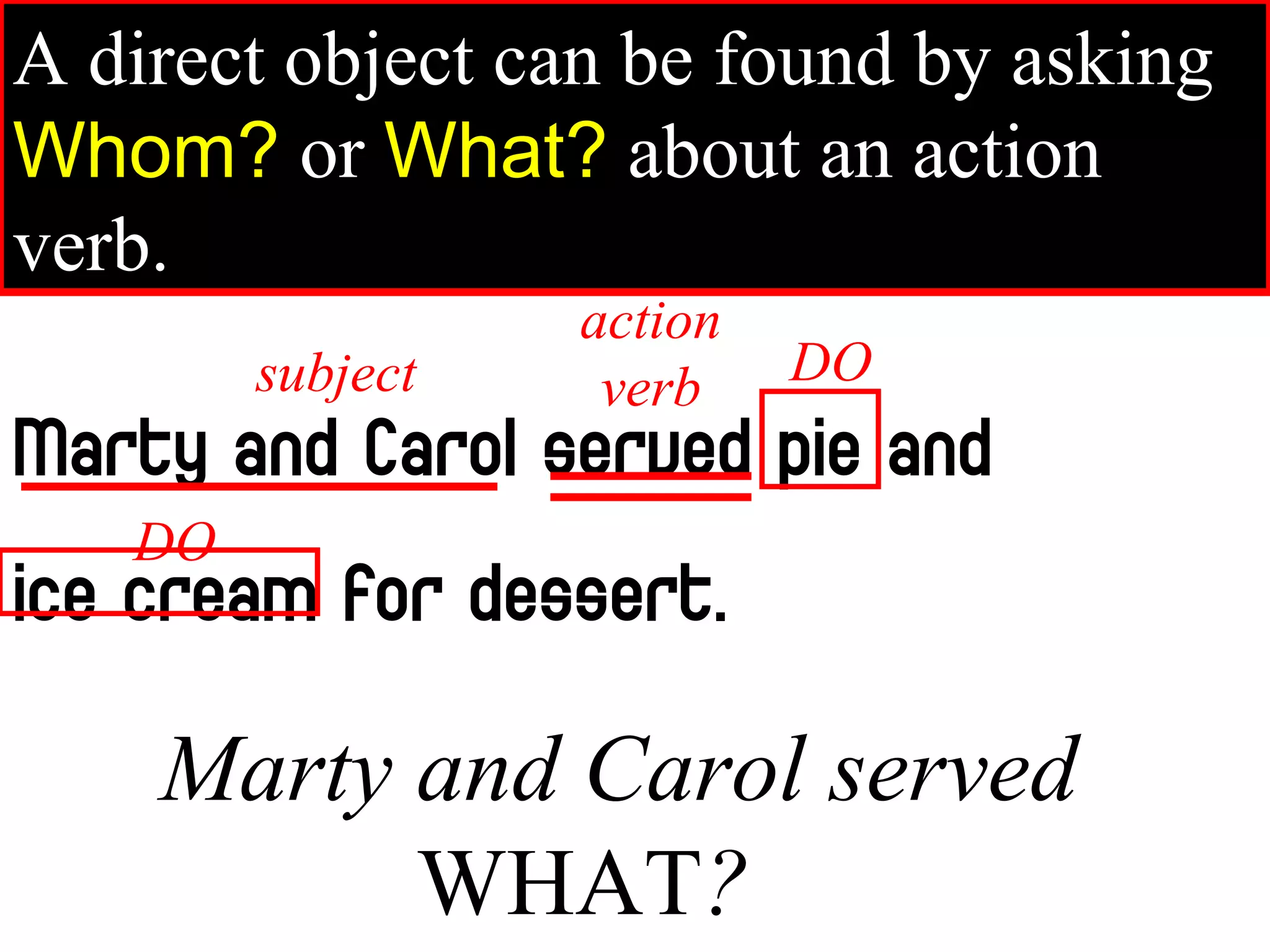 Direct indirect-objects | PPT