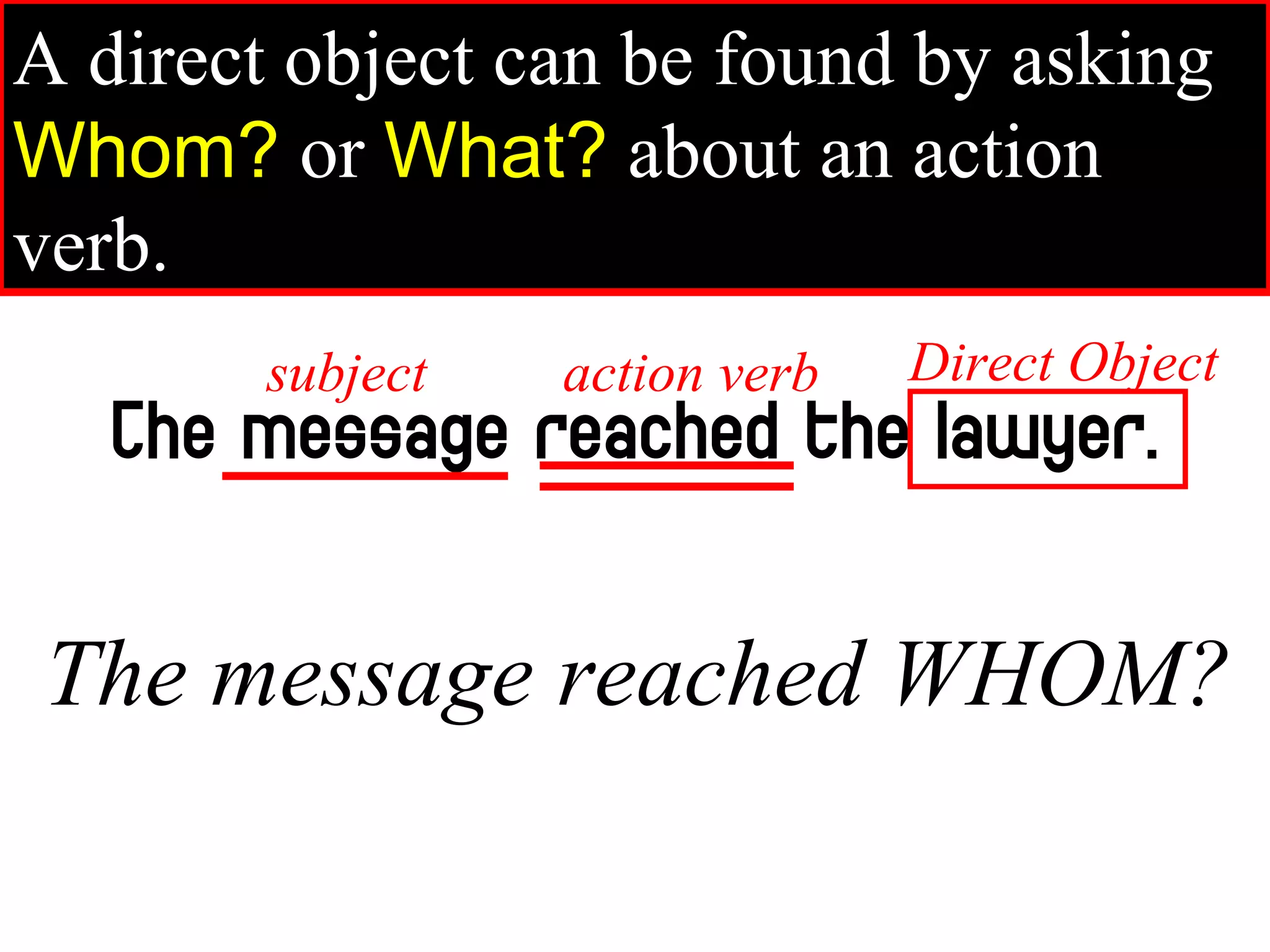 Direct indirect-objects | PPT