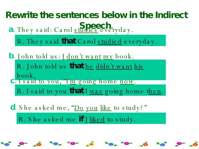 Direct Indirect Speech | PPT