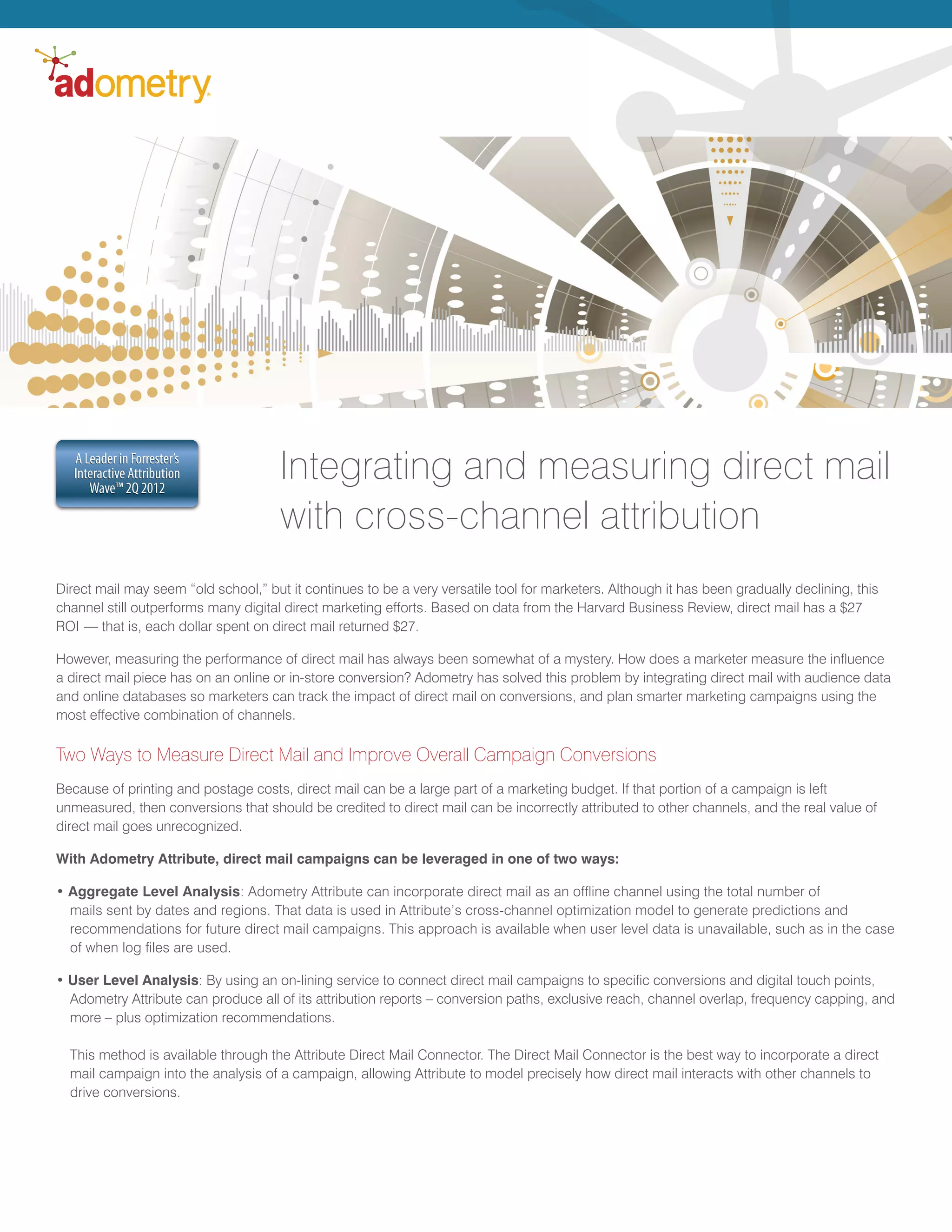 Direct Mail Marketing Attribution | PDF